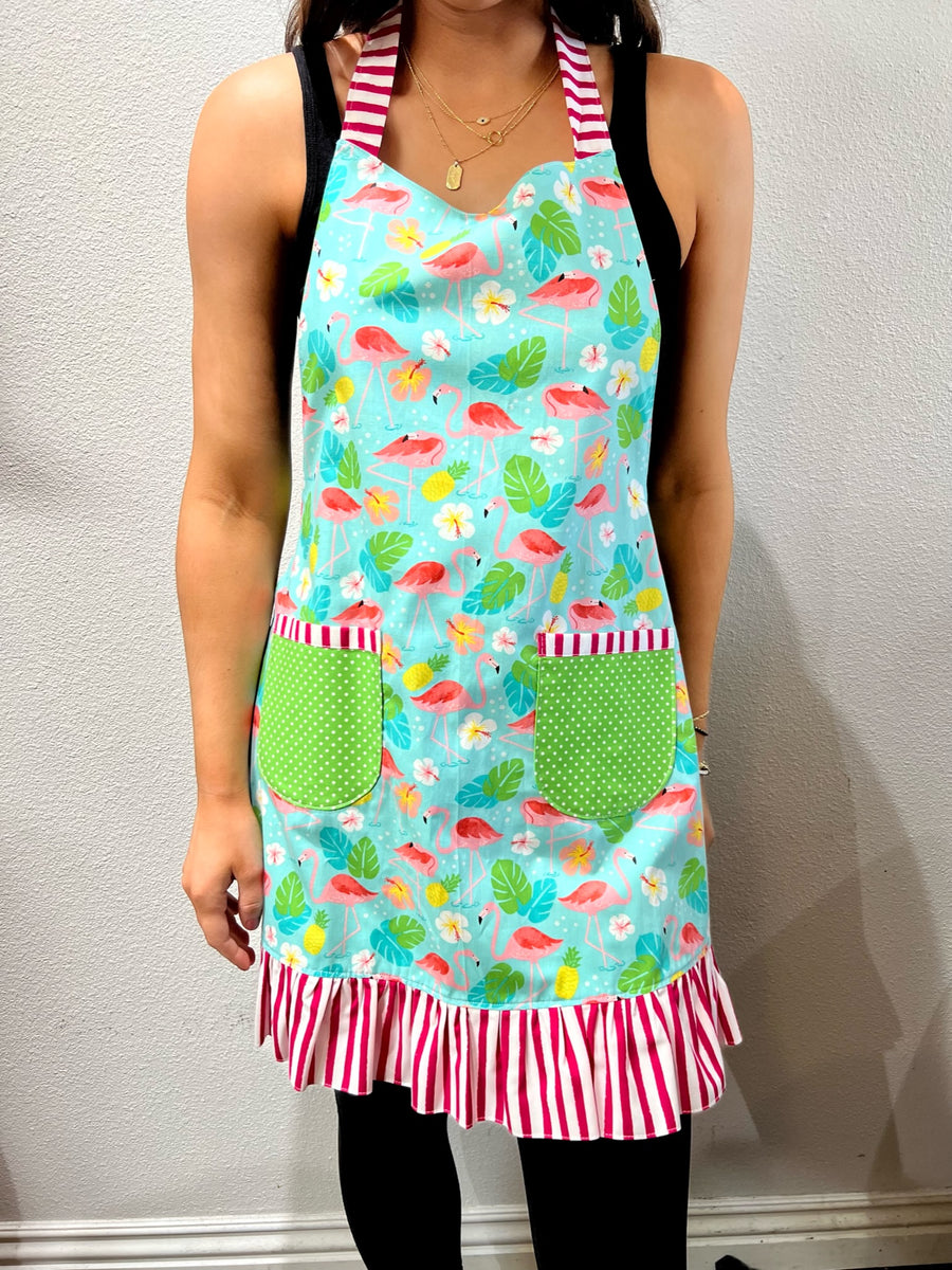 Sherri's Flamingo Dance Apron – Oliver's Olive Oil